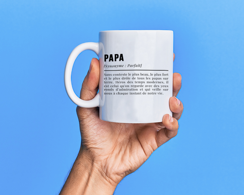 Tasse personnalisée Définition Papa avec photo | Cadeaux.com