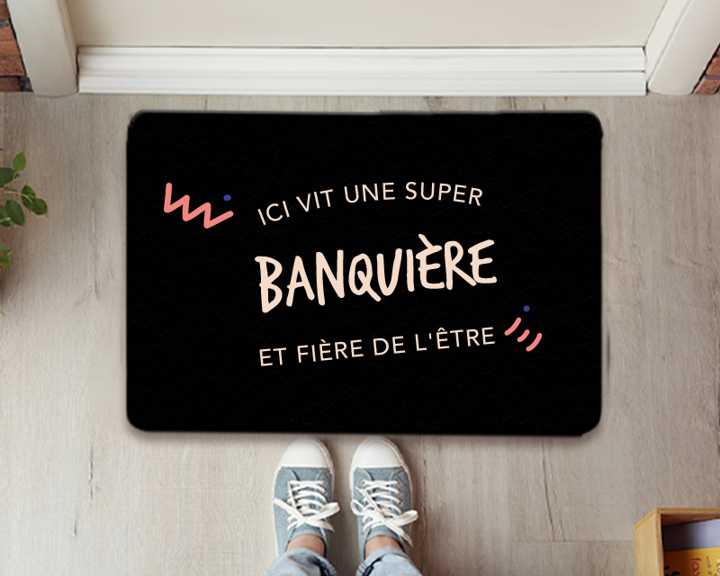 Cadeau Banquière personnalisé - Paillasson 40 x 60 cm | Cadeaux.com