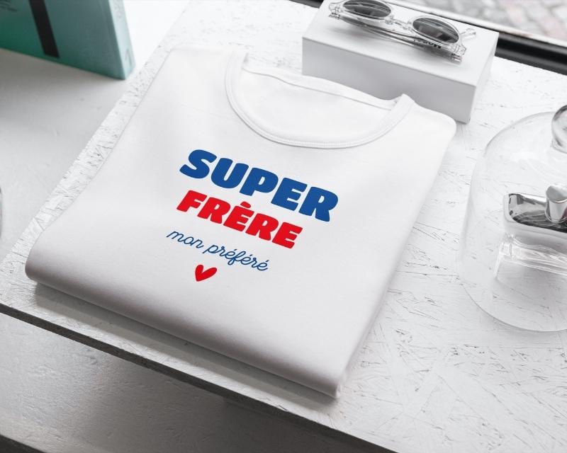 T-shirt homme personnalisé Super Frère avec prénom ou message | Cadeaux.com