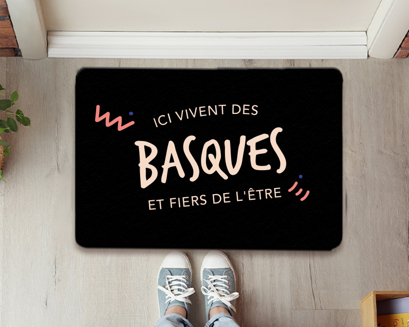 Cadeau Basques personnalisé - Paillasson 40 x 60 cm | Cadeaux.com