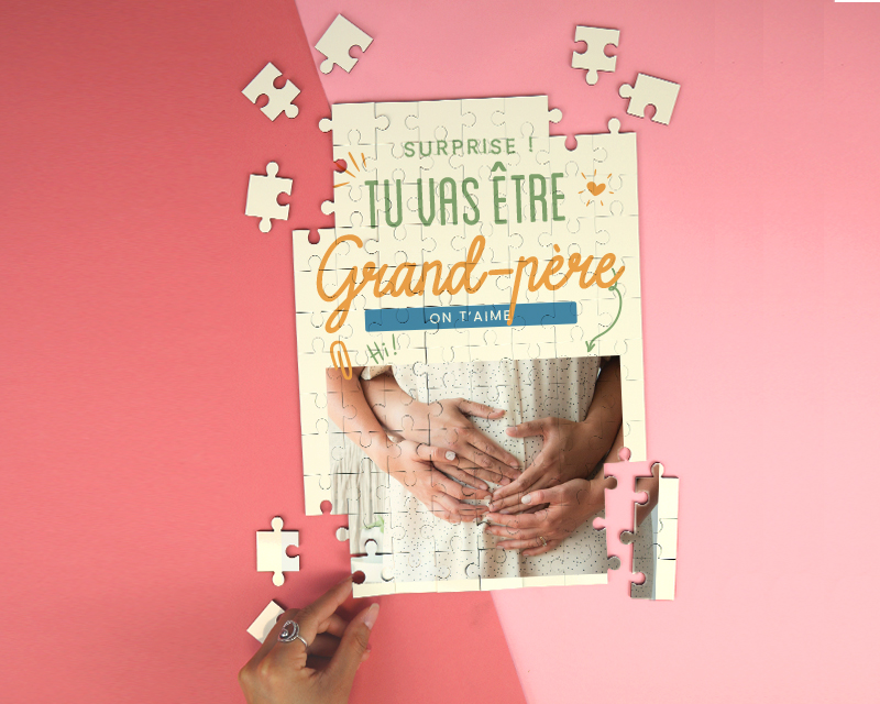 Puzzle personnalisé - Tu vas être grand-père | Cadeaux.com