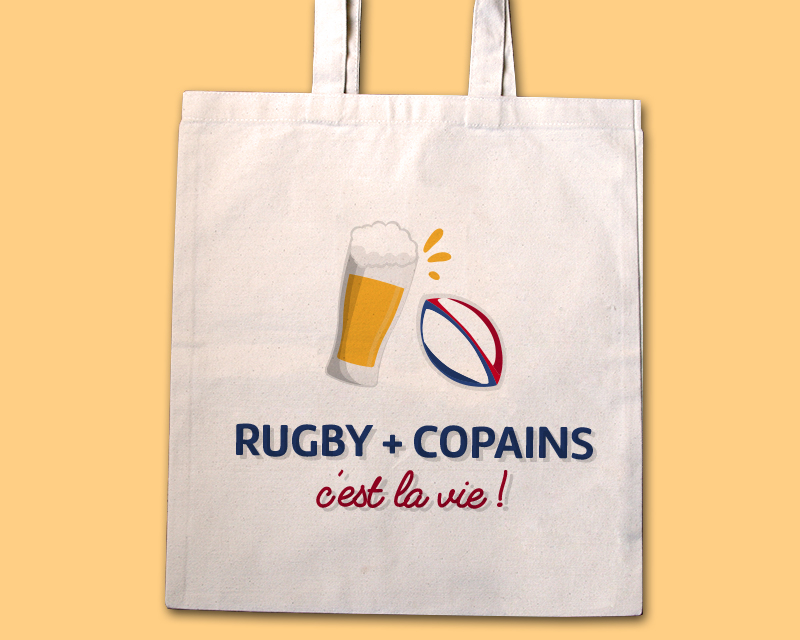 Totebag personnalisable - cadeau fan rugby | Cadeaux.com