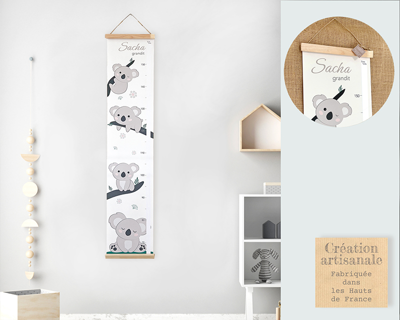 Toise en tissu personnalisée avec motifs animaux | Cadeaux.com