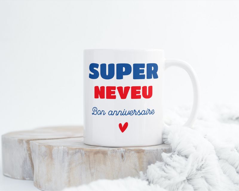 Tasse personnalisée Super Neveu avec prénom ou message | Cadeaux.com