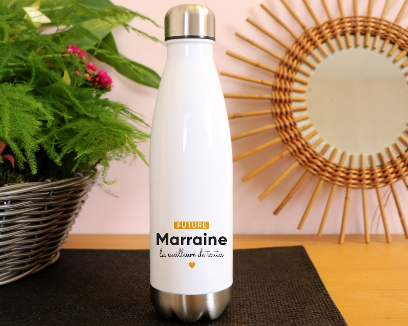 Gourde personnalisée isotherme - Future marraine | Cadeaux.com
