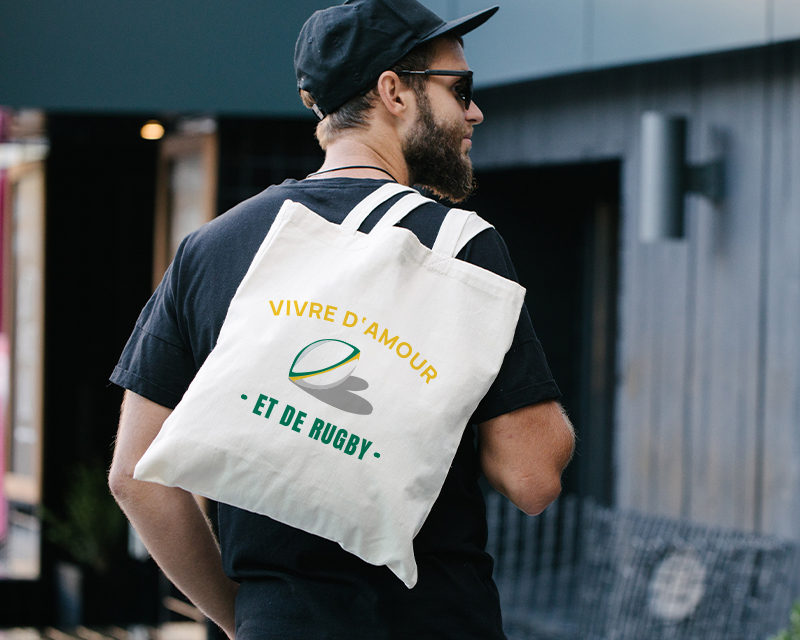 Tote bag personnalisable - Cadeau personnalisé rugby | Cadeaux.com